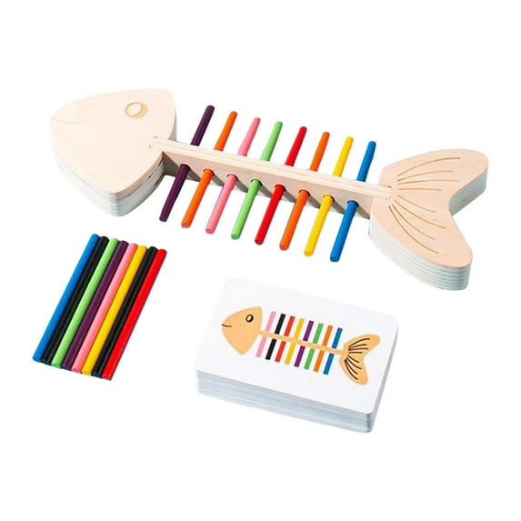 SiaBiced Color Matching for Toddlers Fish Bone Pairing Table Games ...
