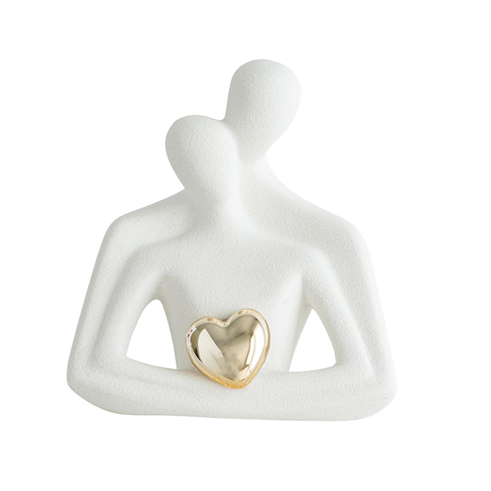 SiaBiced Couple Statue Home Decor Porcelain Couple Figurine Modern ...