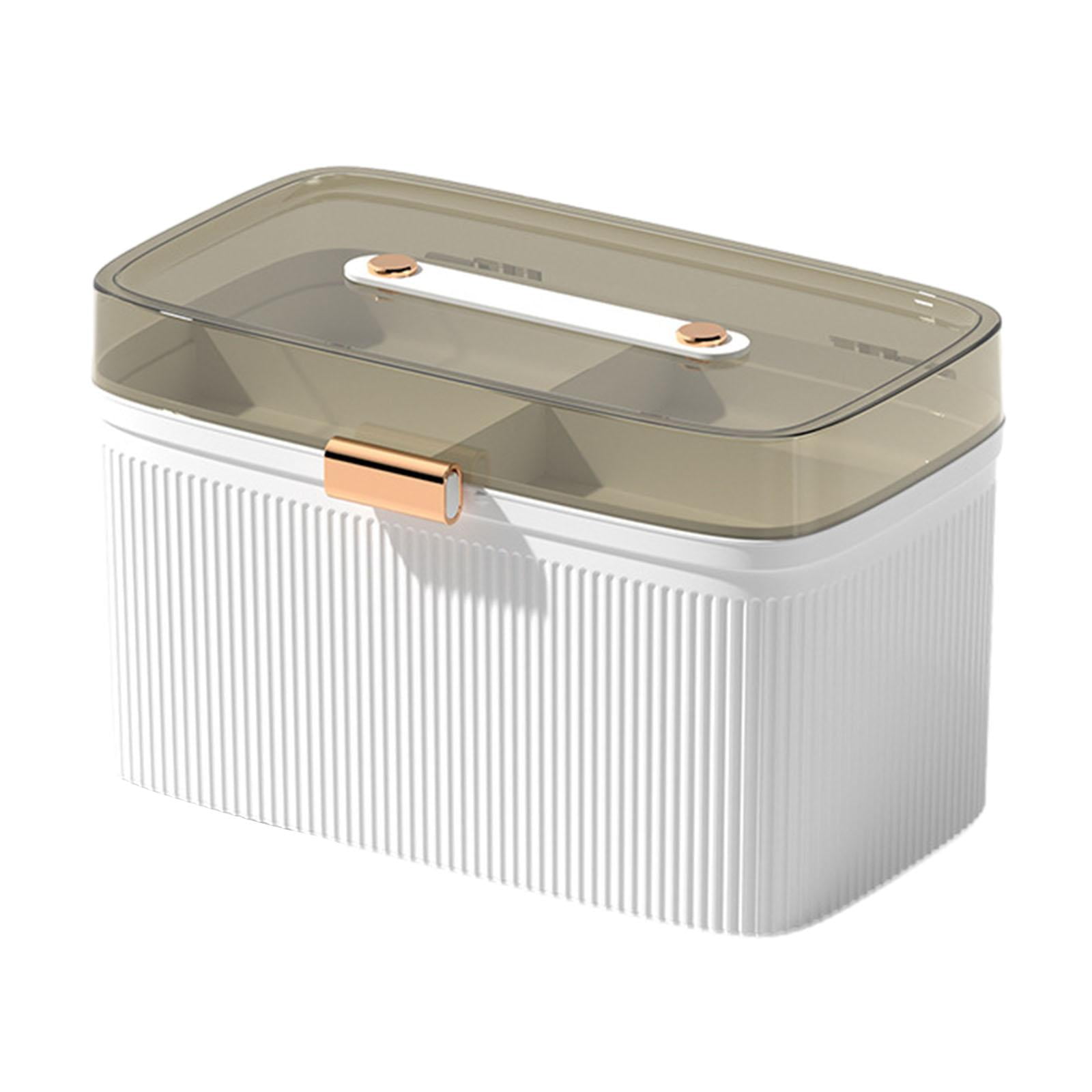 SiaBiced Craft Organizer Storage Box Craft Tool Box 2 Layer Clear Box ...