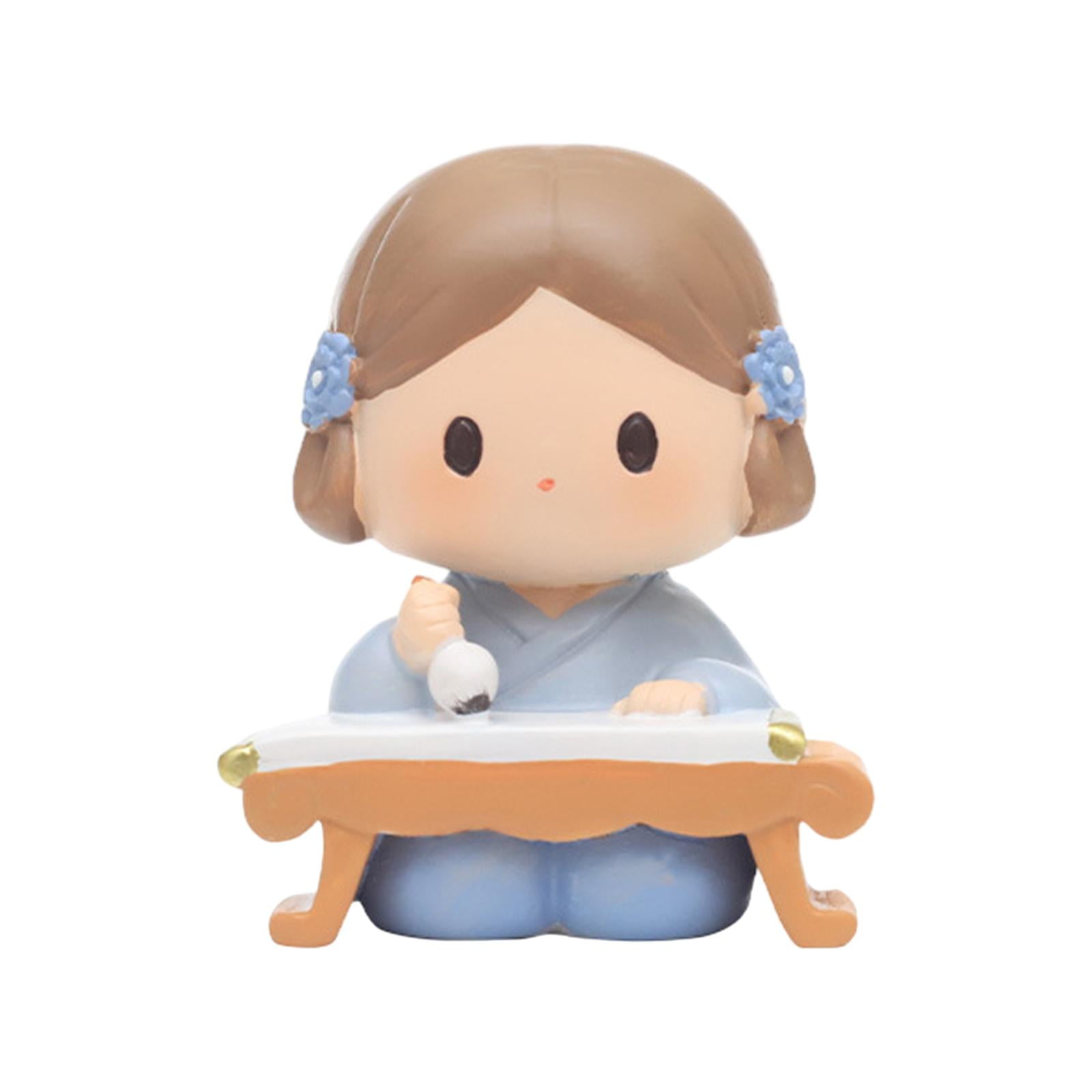 SiaBiced Cute Girl Mini Statue Cartoon Desktop Ornament Miniature ...