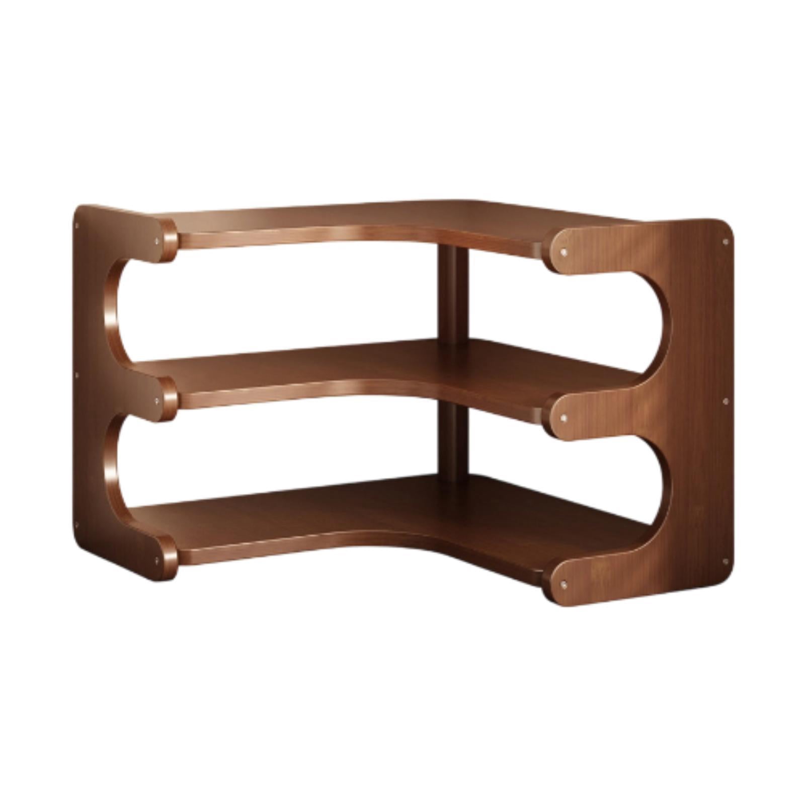 SiaBiced Desktop Corner Organizer Shelf Wood Shelf for Apartment Hotel ...