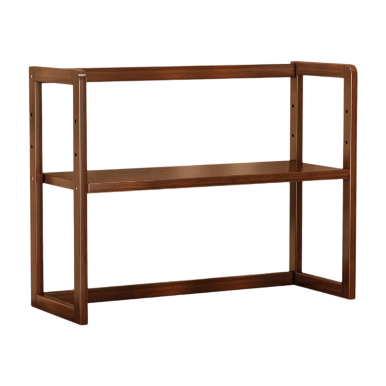 SiaBiced Desktop Organizer Desk Bookshelf Reinforced Backboard Rustic ...
