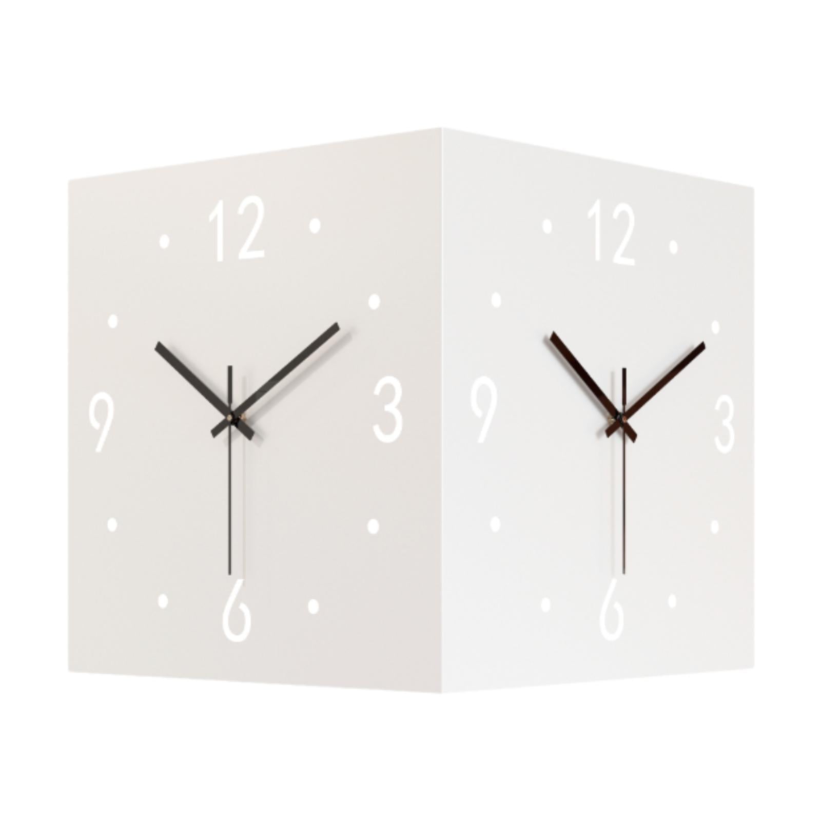 SiaBiced Double Sided Corner Clock Decorated on The Living Room ...