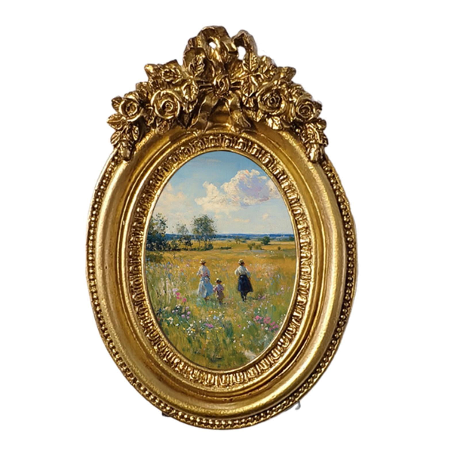 SiaBiced European Retro Photo Frame Desktop Decor Resin Home Decor Art ...