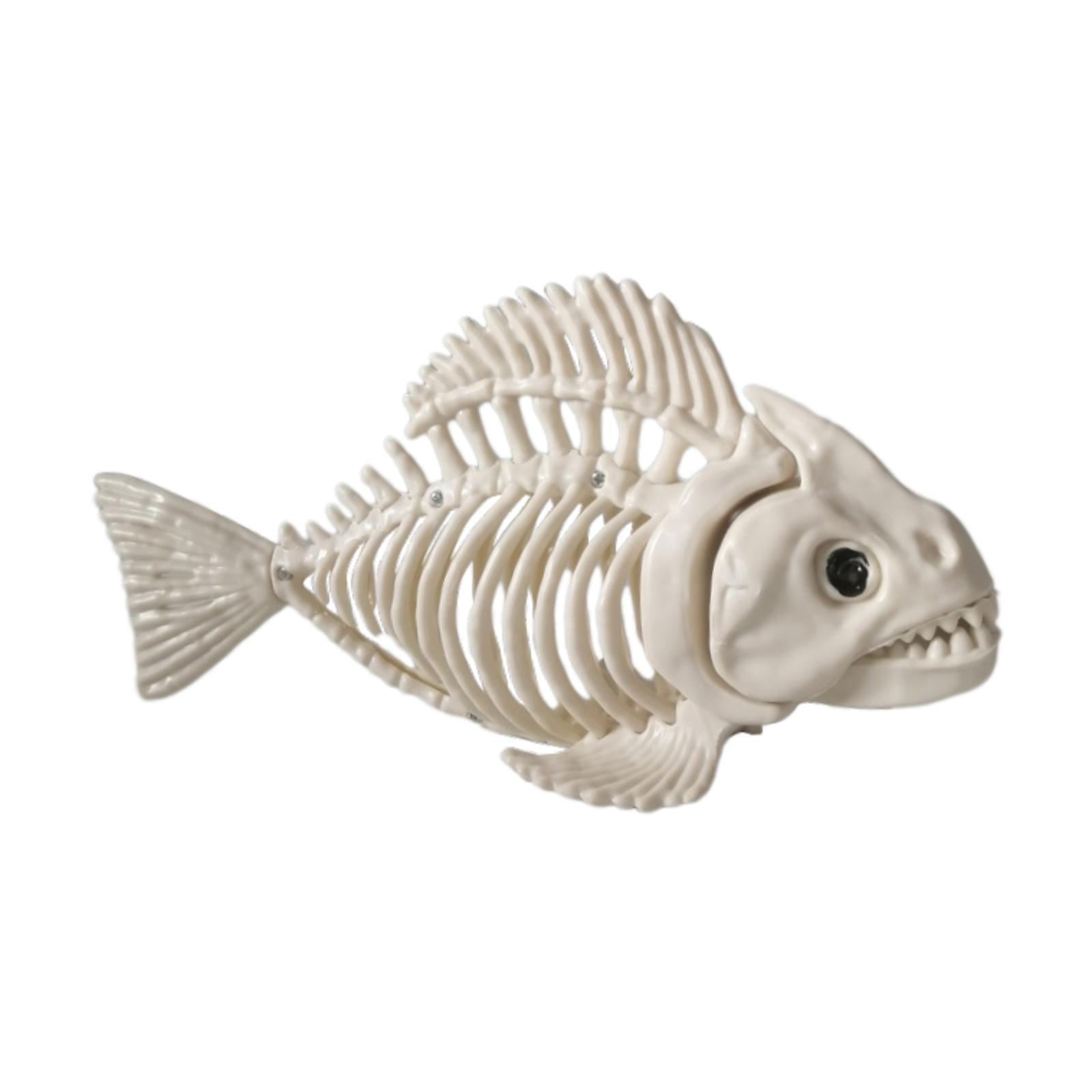 SiaBiced Fish Skeleton Halloween Decor Horror Prop Scary Sculpture ...