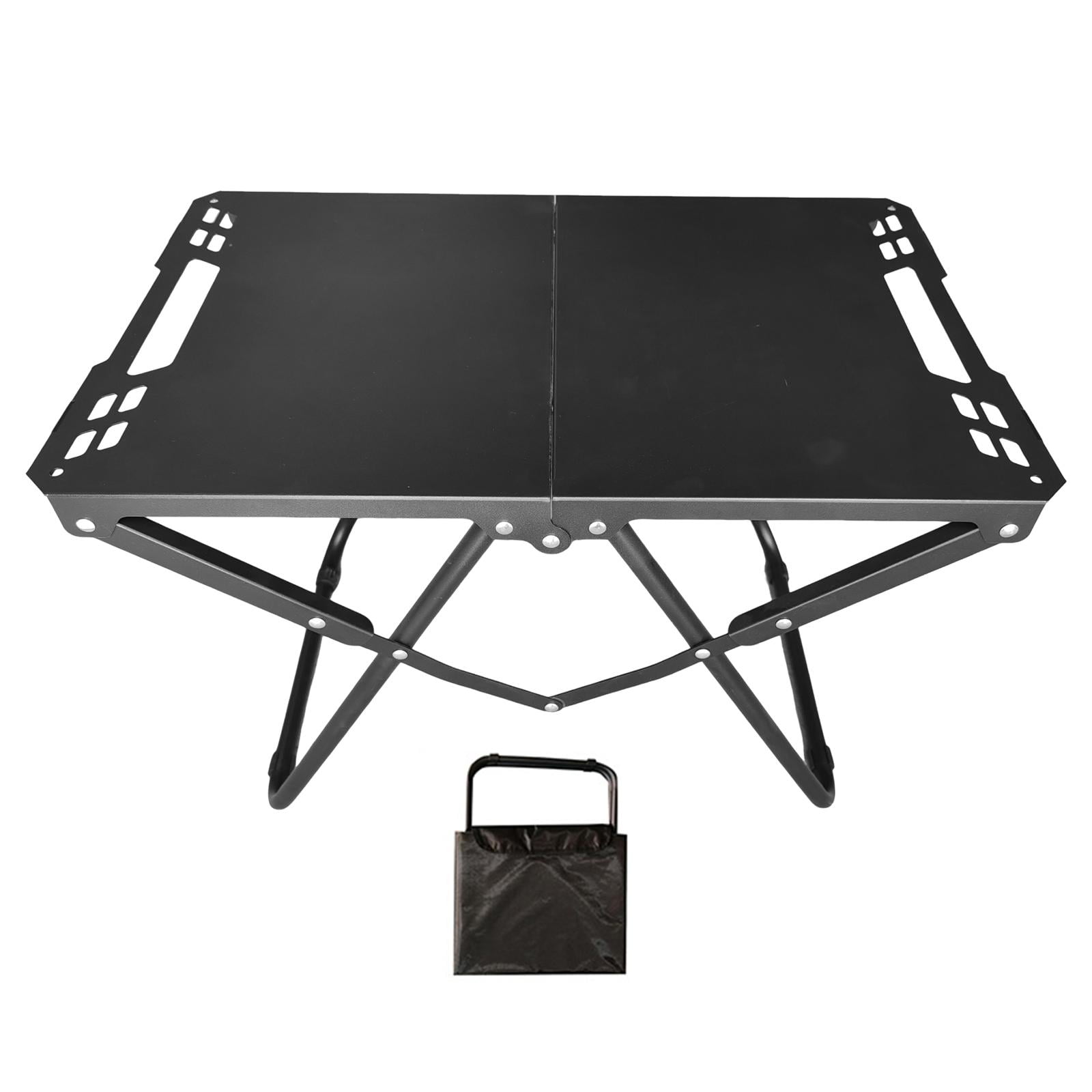 SiaBiced Foldable Camping Table Black Grill Table for Backyard Outdoor ...