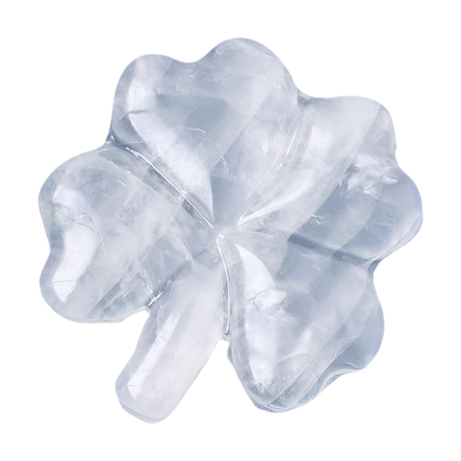 SiaBiced Four Leaf Sculpture Lucky Gemstone Stone Decor Ornament ...