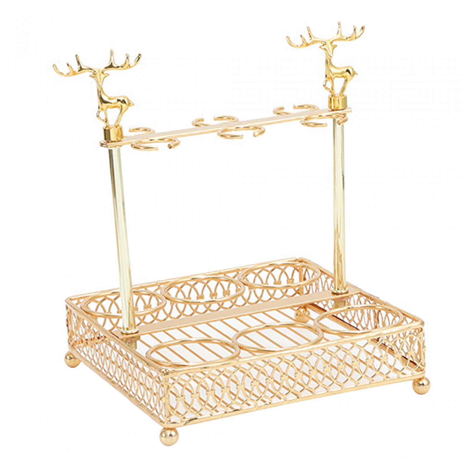 SiaBiced Glass Cup Tray Rack Beer Glass Holder Barware Display ...