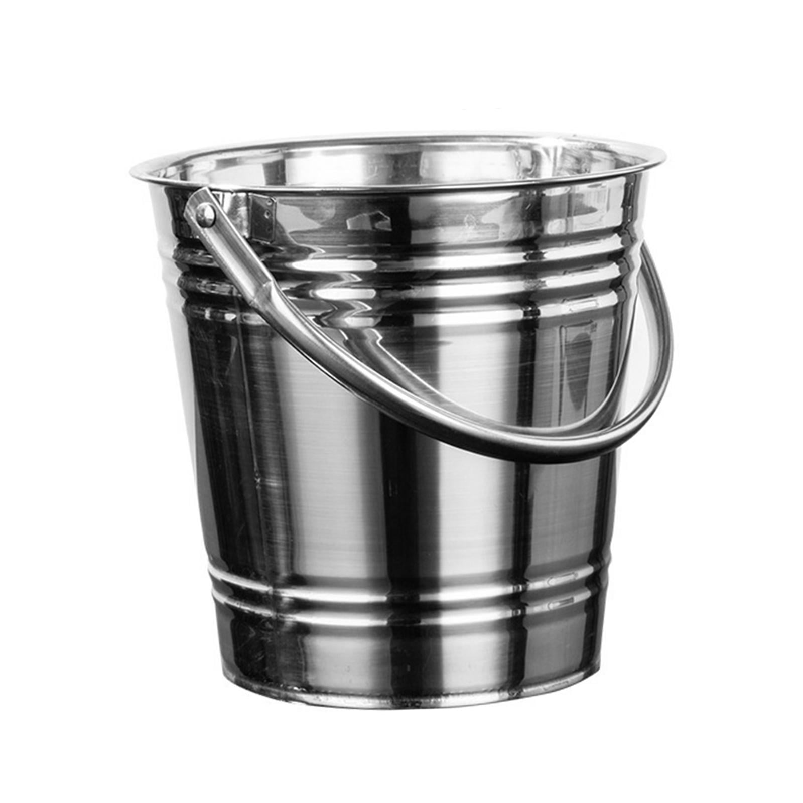 SiaBiced Ice Bucket Metal Ice Pail Snack Serving Heavy Duty Champagne ...