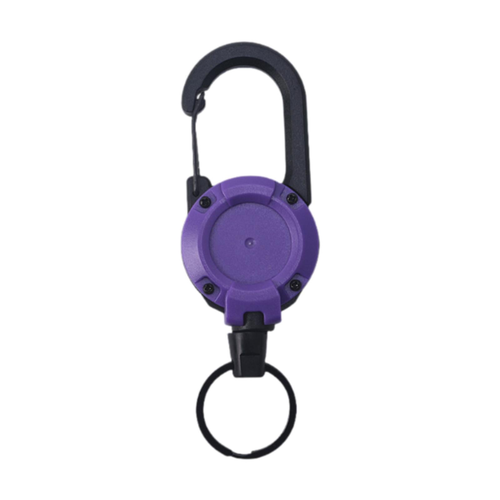 SiaBiced Key chain with retractable cord and steel holder, for outdoor ...