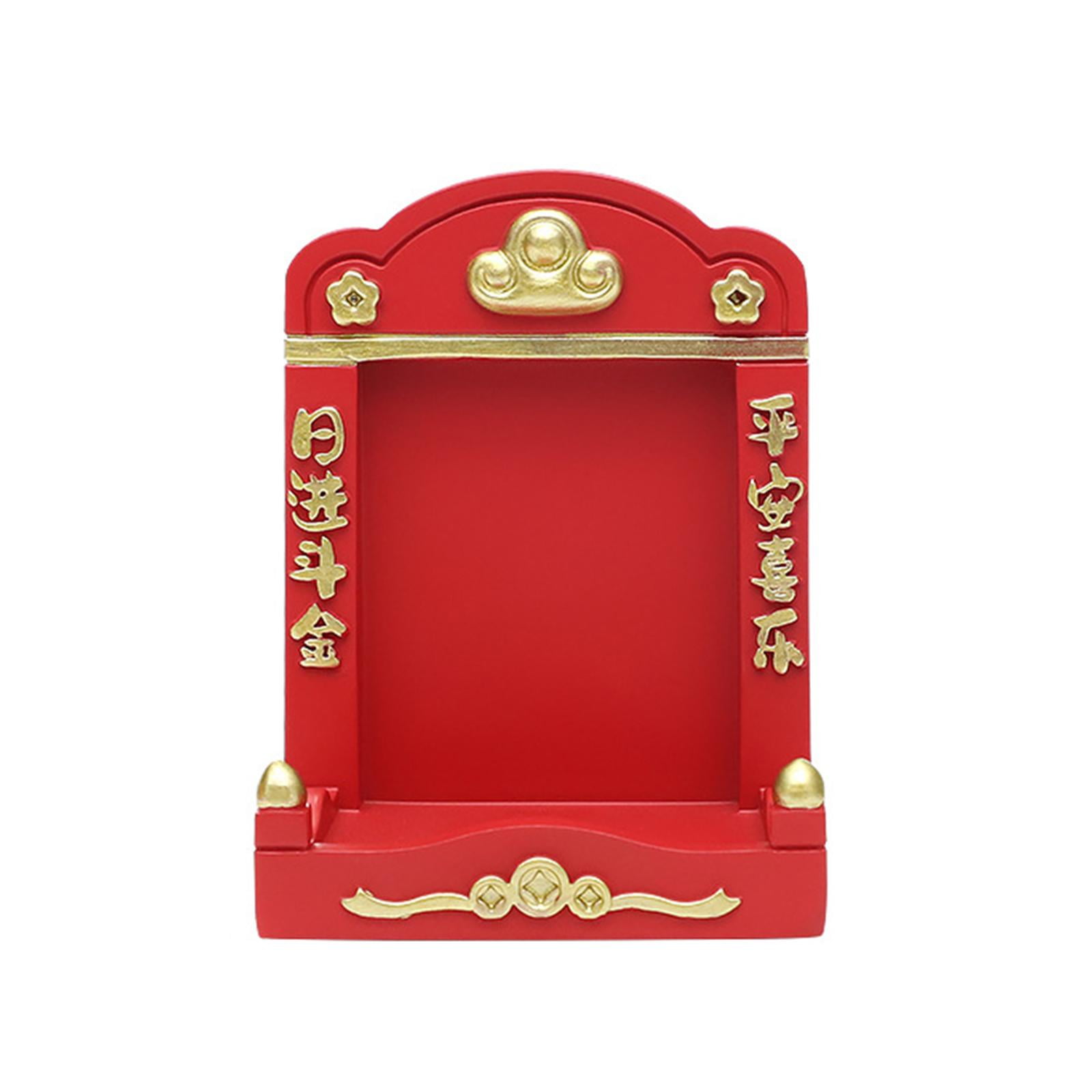 SiaBiced Mini Buddhist Niche Spring Festival Small Buddha Altar Display ...
