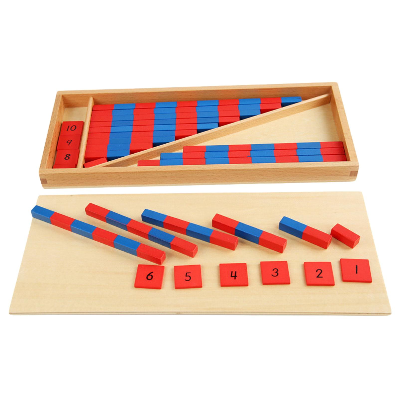SiaBiced Montessori Numerical Rods Count from 1 to 10 Visual Experience ...