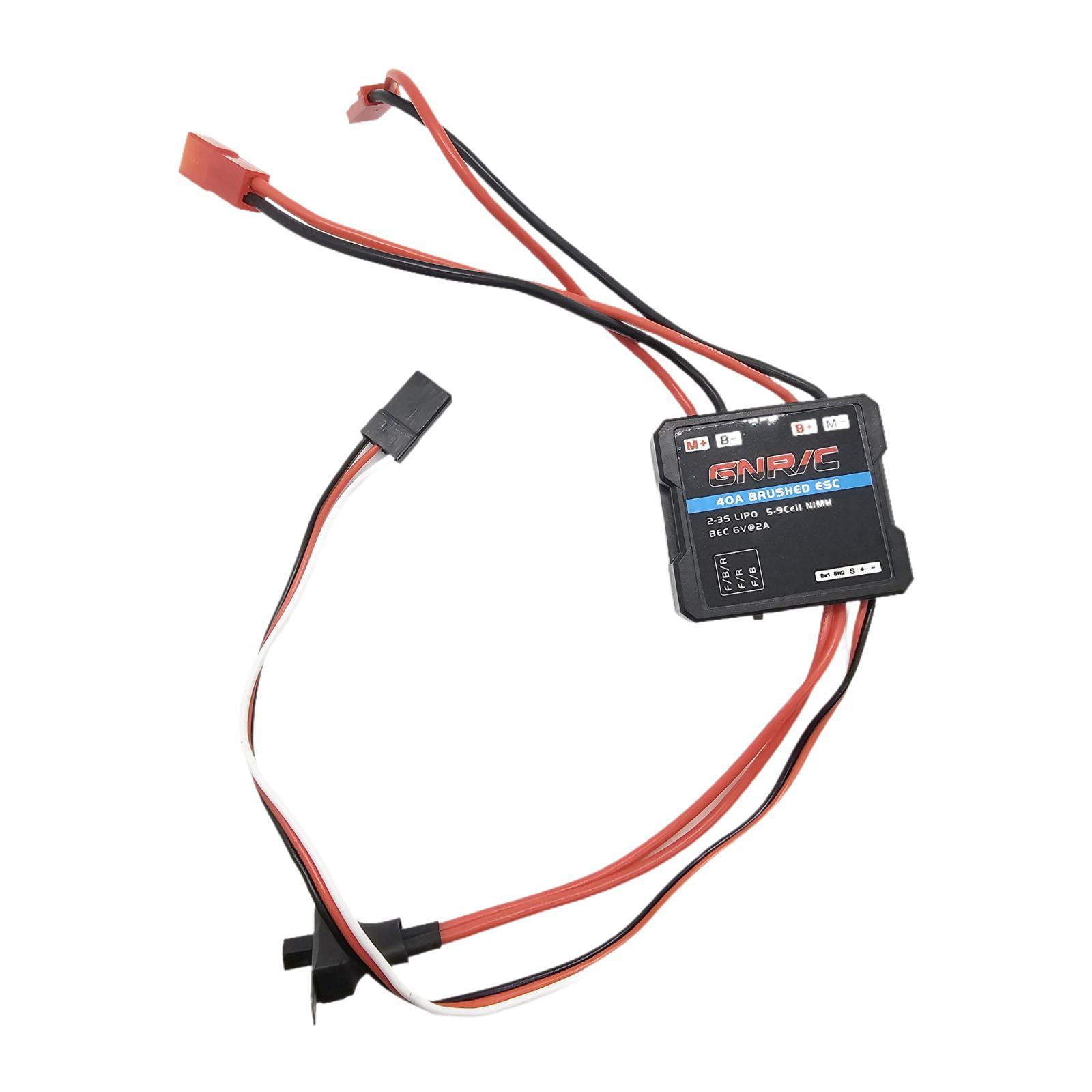 SiaBiced RC Brushed ESC 40A Electronic Speed Controller Waterproof Accs Replacements Part ...