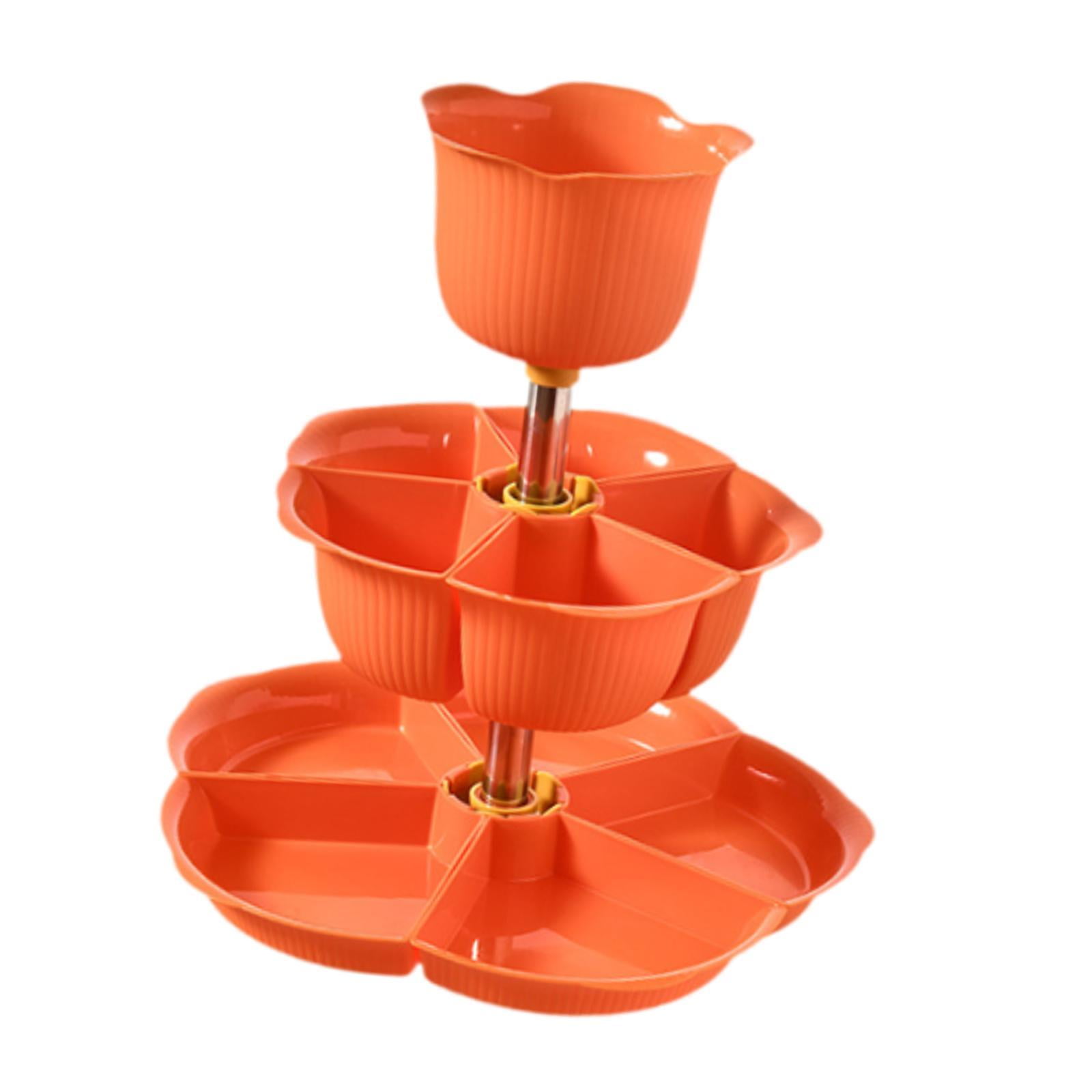 SiaBiced Rotable Hot Pot Vegetable Tray Serving Plate Removable Divided ...