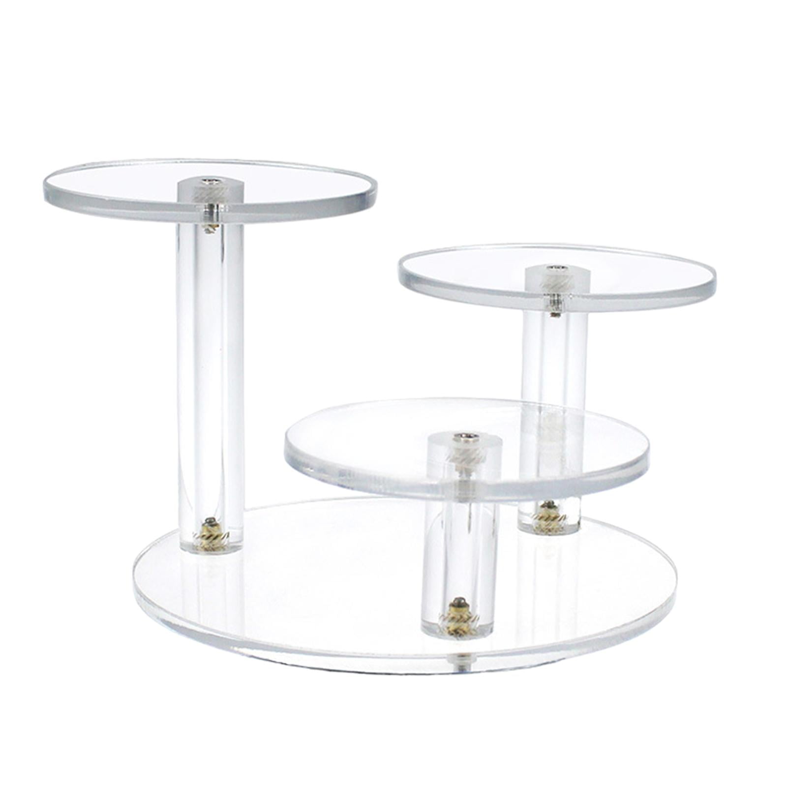 SiaBiced Round Acrylic Display Riser Stand 3 Tier Cupcake Stand Display ...