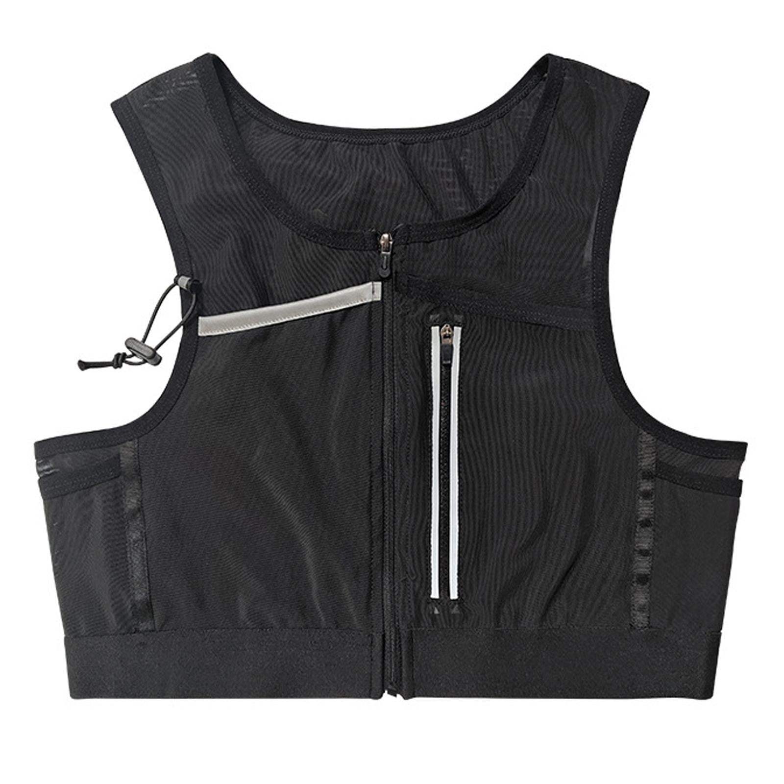 SiaBiced Running Vest Bag Phone Holder Reflective Chest Pack with Mesh ...
