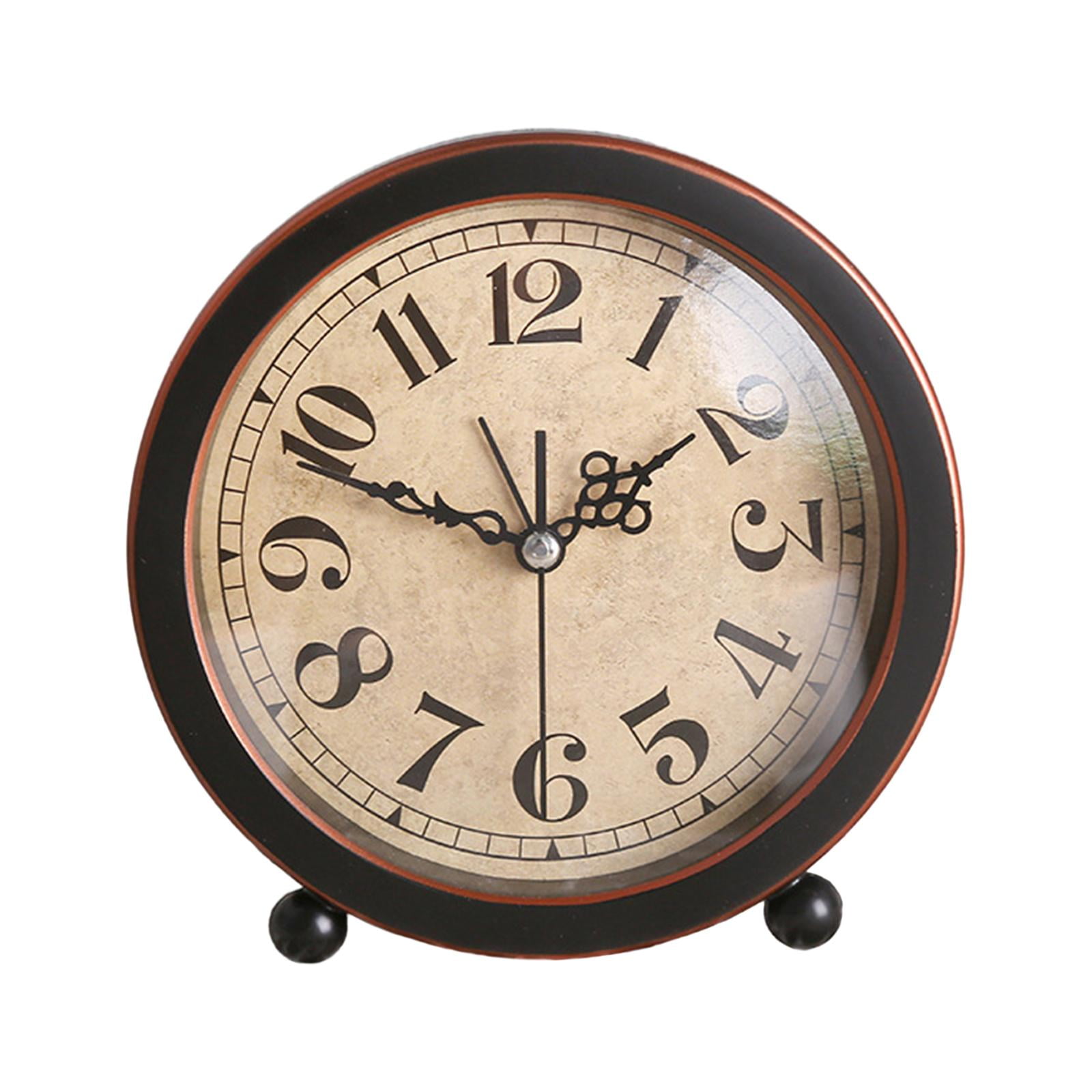 SiaBiced Silent Non Ticking Shelf Home Bedroom Vintage Retro Analog ...