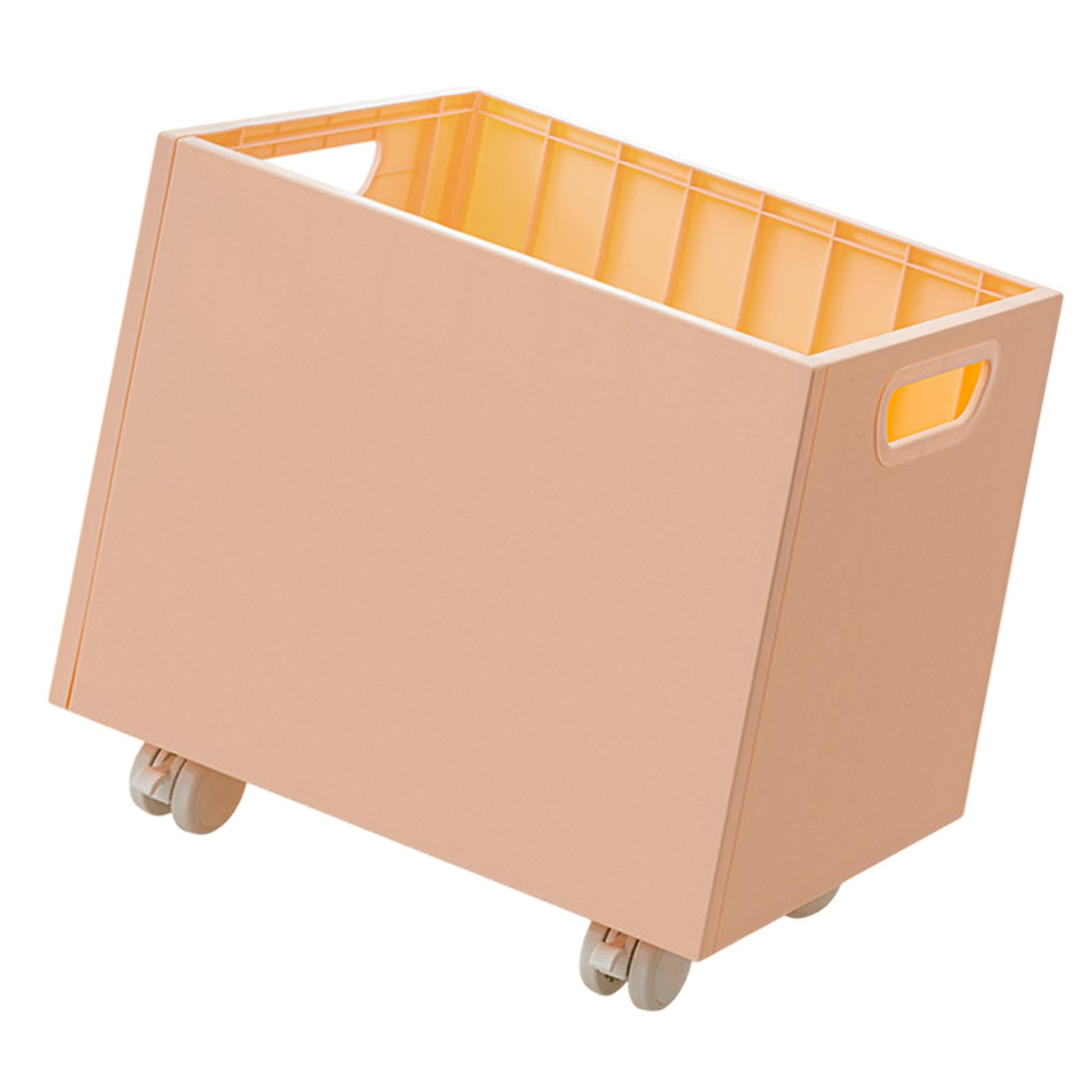 SiaBiced Stackable Book Storage Box with Wheels Decoration Storage Bin ...