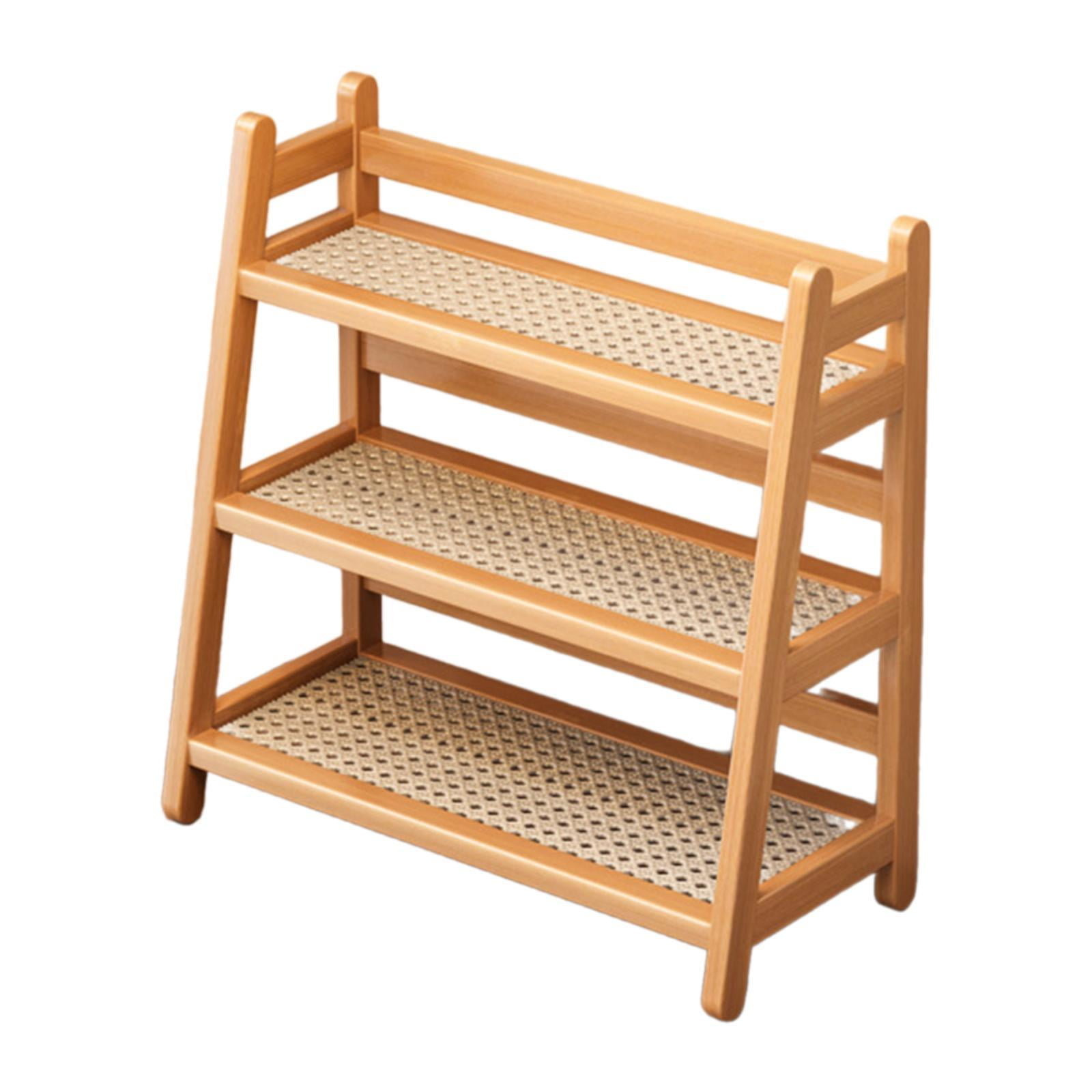 SiaBiced Syrup Bottle Display Rack Spice Rack Cup Display Bamboo Coffee ...