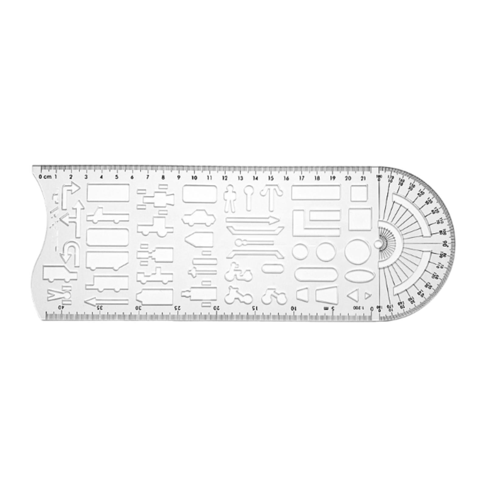 SiaBiced Traffic Accident Drawing Ruler, Drawing Template Measuring ...