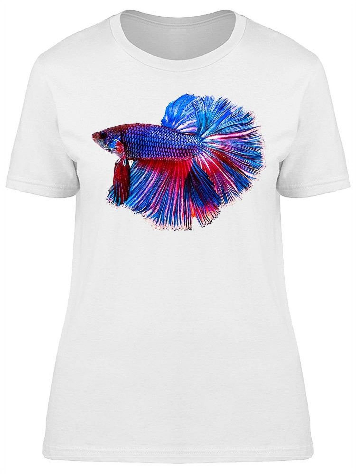 Siam Betta Fish Red/Blue T-Shirt Women -Image by Shutterstock, Female x ...