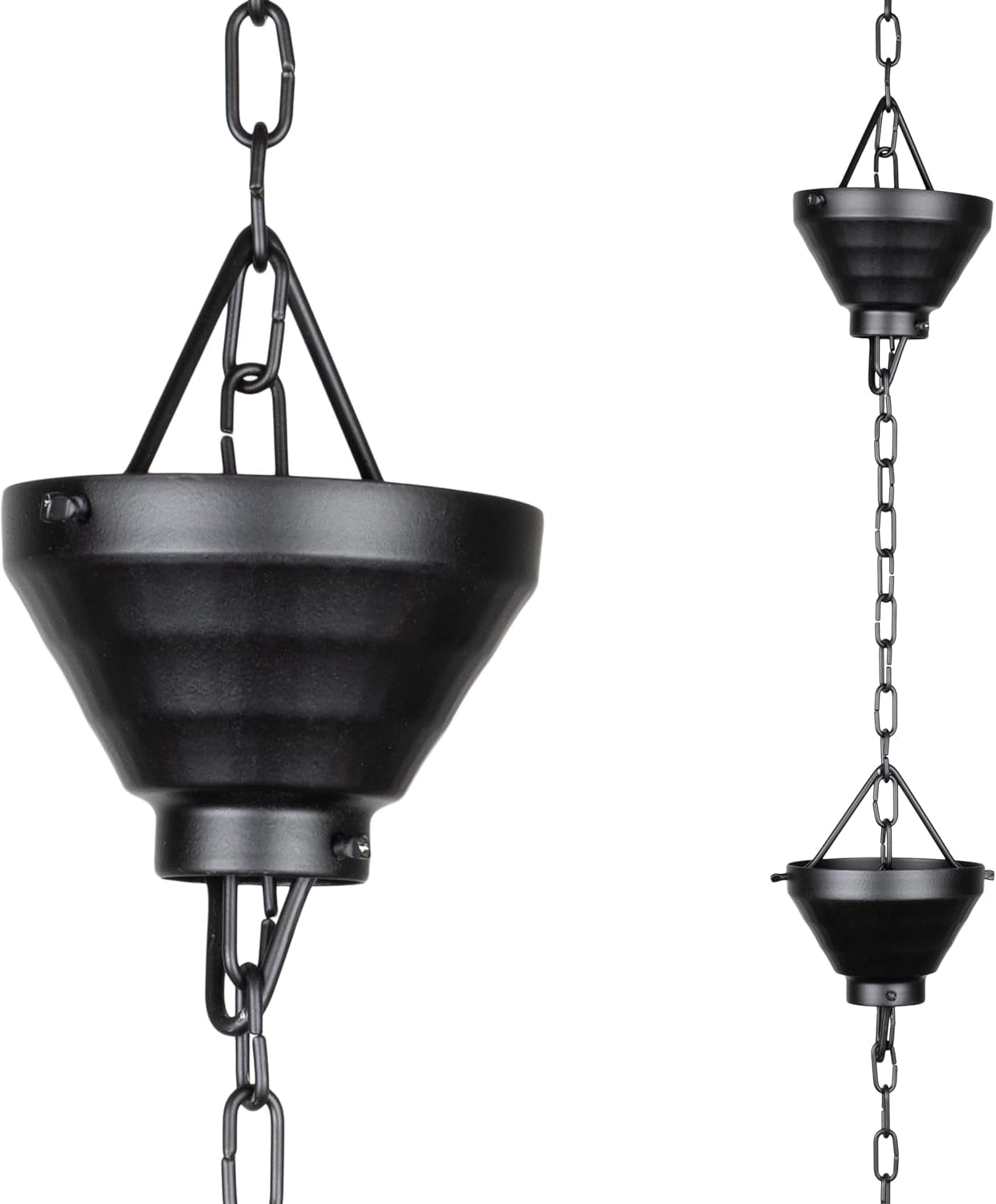 Siam Cup Rain Chain Replacement Downspout for Gutters, 17047, 8-1/2 ...