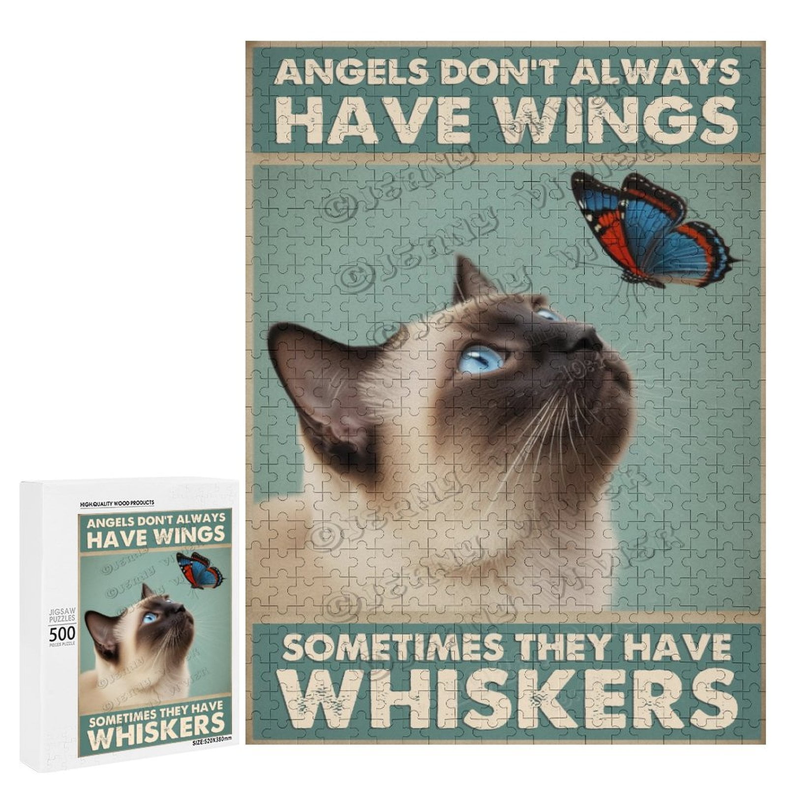 Siamese Cat 500 Piece Puzzle for Adults Kittens Jigsaw Puzzles 500 ...