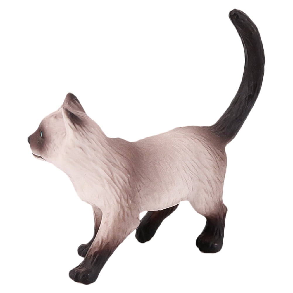 Siamese Cat Figurine Siamese Cat Ornament Animal Model Child 2.5X5 ...