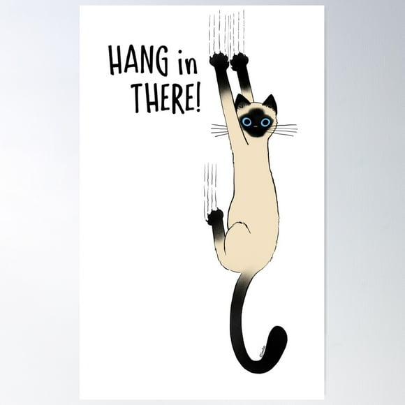 Hang There Cat Poster