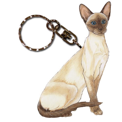 Siamese Cat Keychain, Souvenir Key Holder, Cat Charm Tag, Pet Key Rings ...