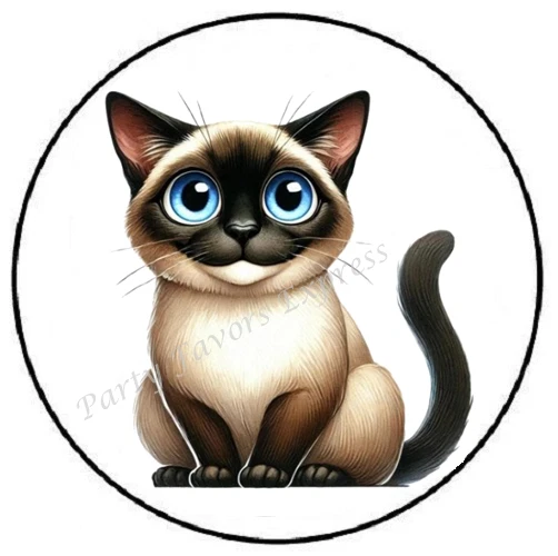 Siamese Cat Stickers Party Favors Phone Decal Water Bottle Stickers Car ...