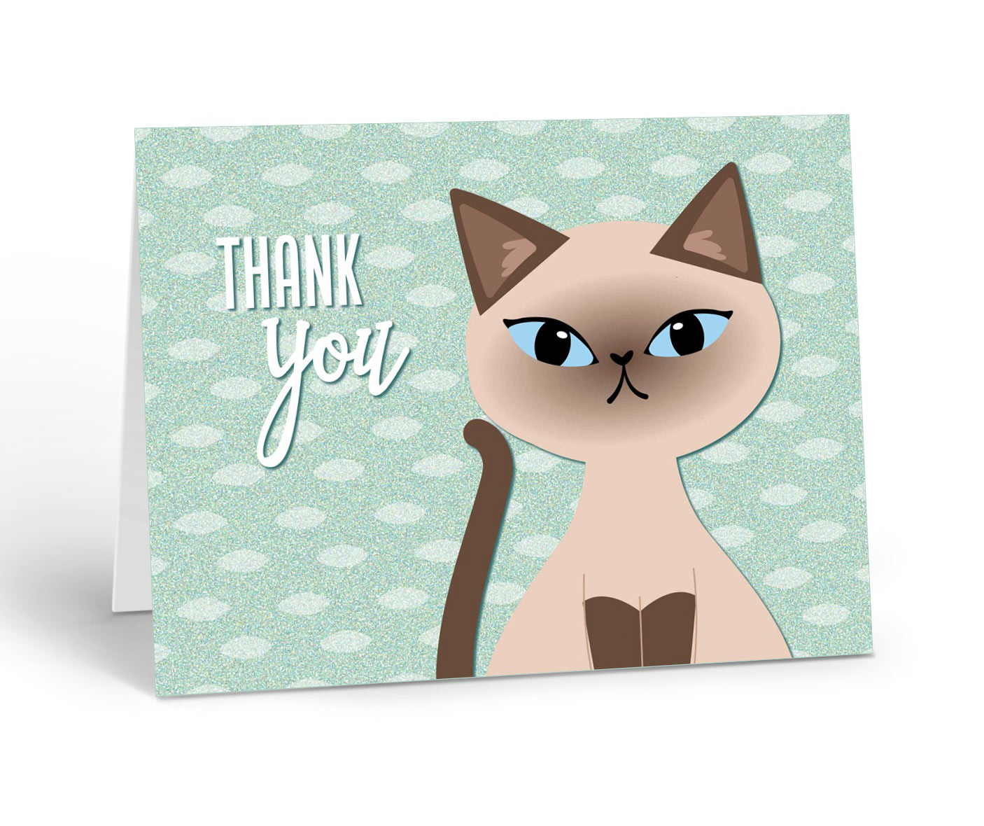 Siamese Cat Thank You Note Card - 10 Thank You Note Cards and Envelopes ...