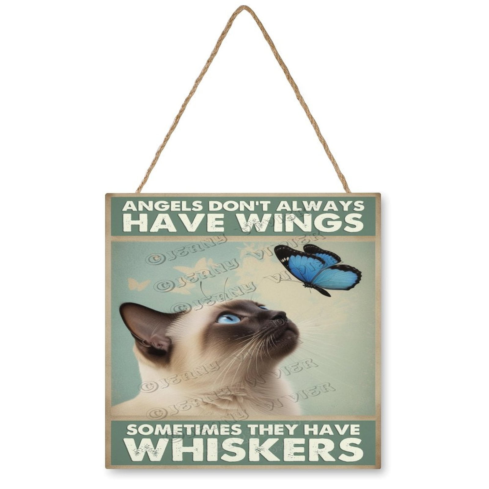 Siamese Cat Wood Cat Sign Decor Cat Lover Sign, Hanging Pet Sign for ...