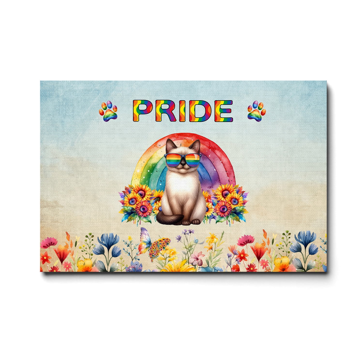 Siamese Celebrates Rainbow Pride Month LGBT LGBTQ+ Horizontal Matte ...