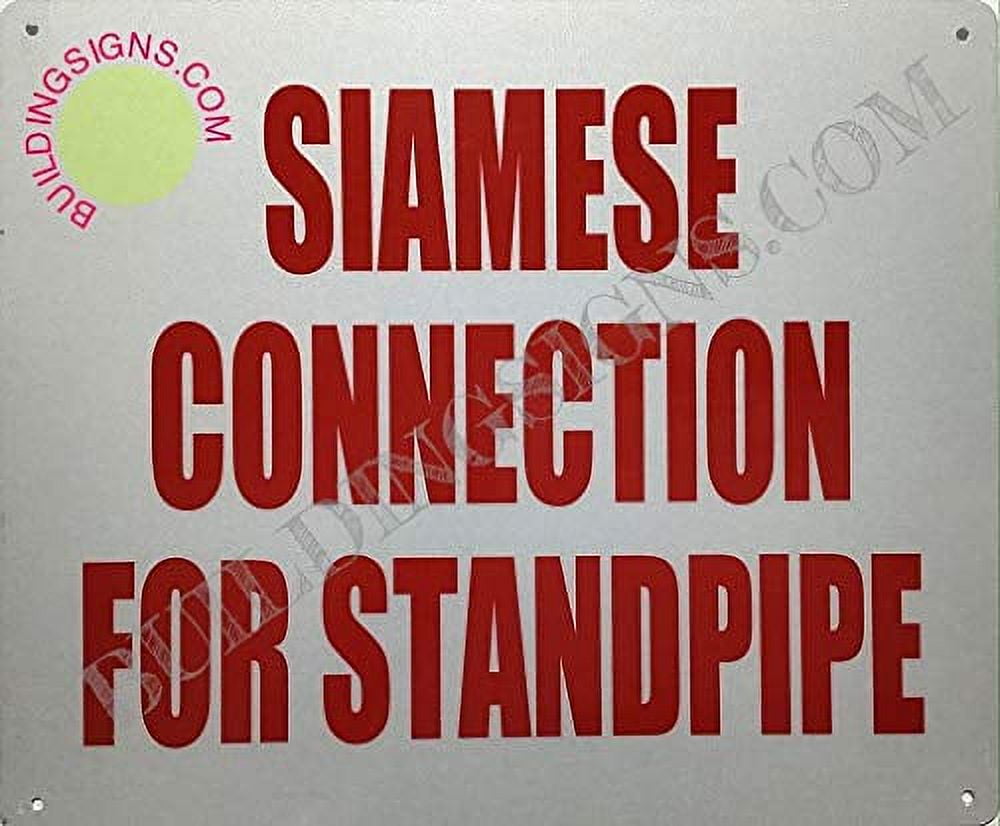 Siamese Connection for Standpipe Sign (Reflective !!, Aluminium-Rust ...