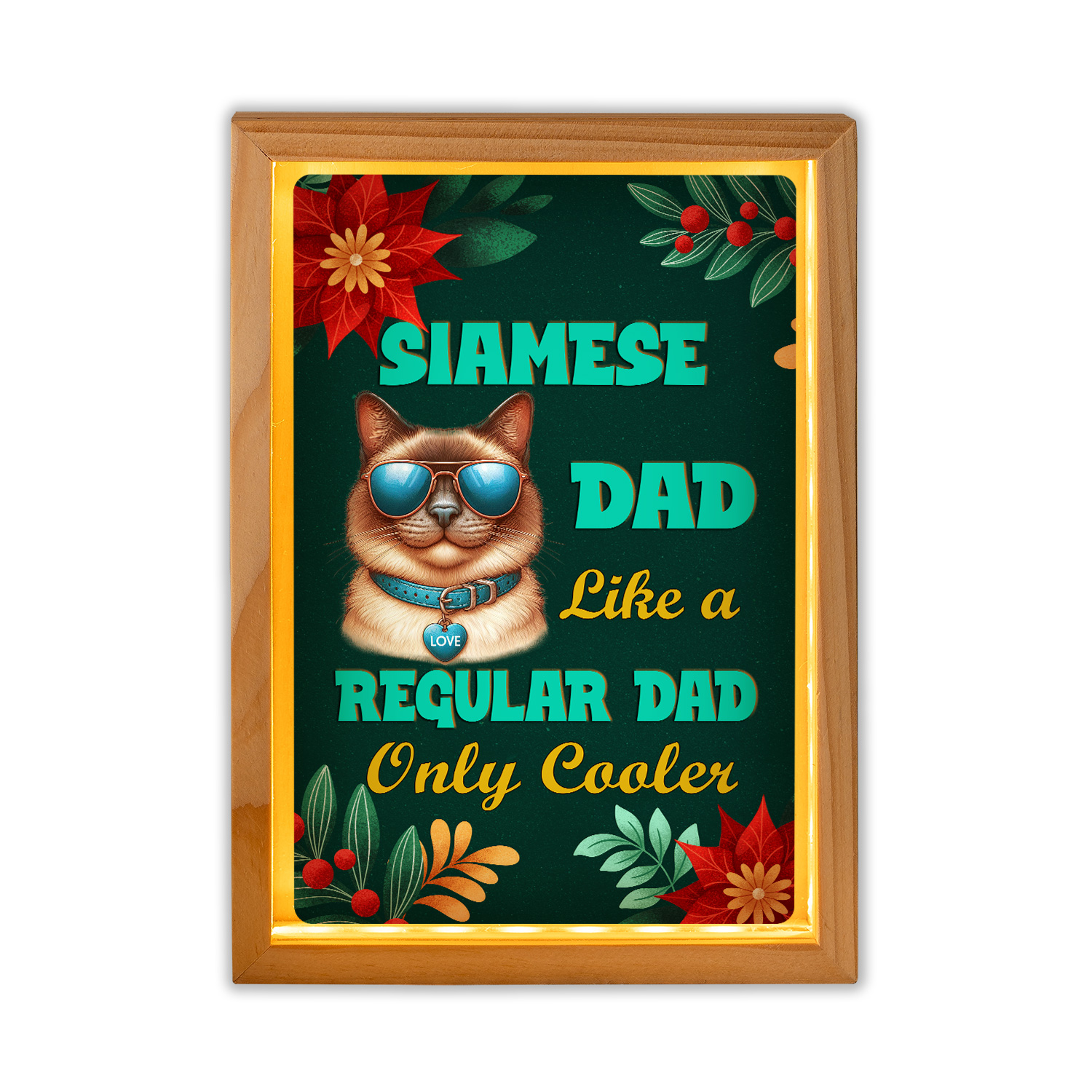 Siamese Dad Like a Regular Dad Only Cooler Happy Father's Day Acrylic ...