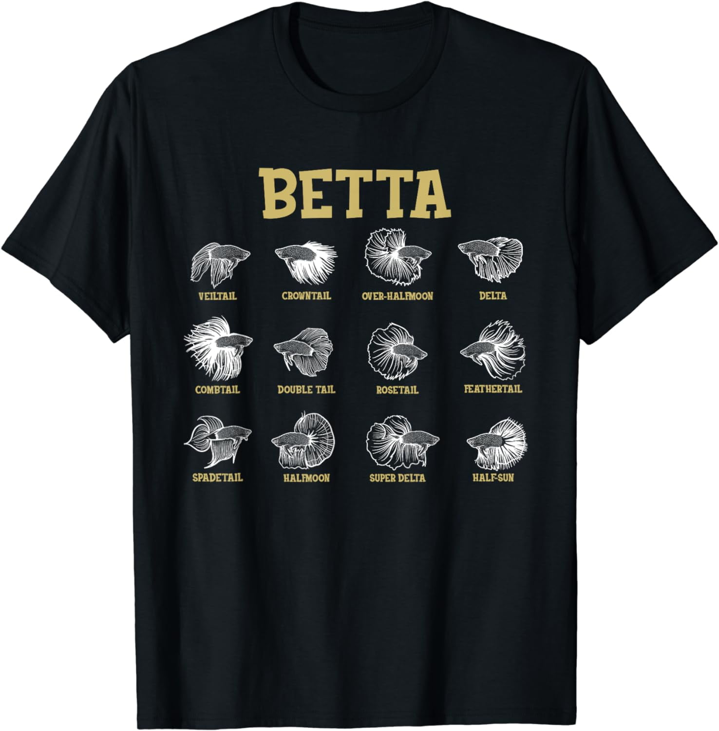 Siamese Fighting Fish Lover Aquarium Keeper Betta Fish T-Shirt ...