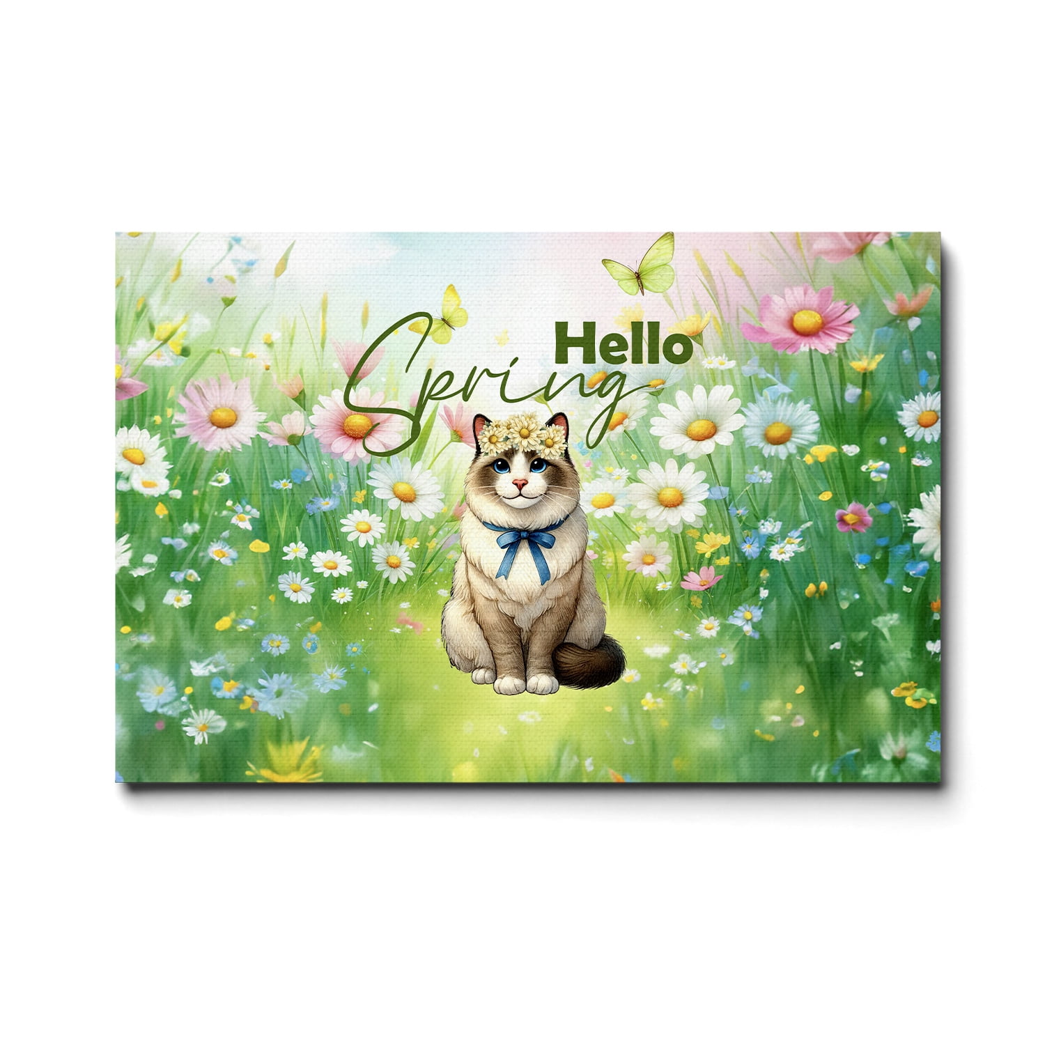 Siamese Hello Spring Time Flower Floral Nature Horizontal Matte Canvas ...