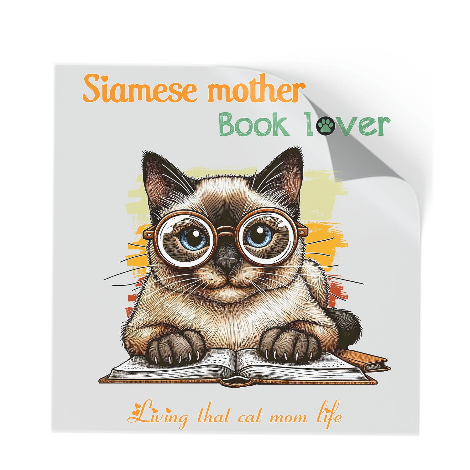 Siamese Mother Book Lover Living That Cat Mom Life Happy Mother's Day ...
