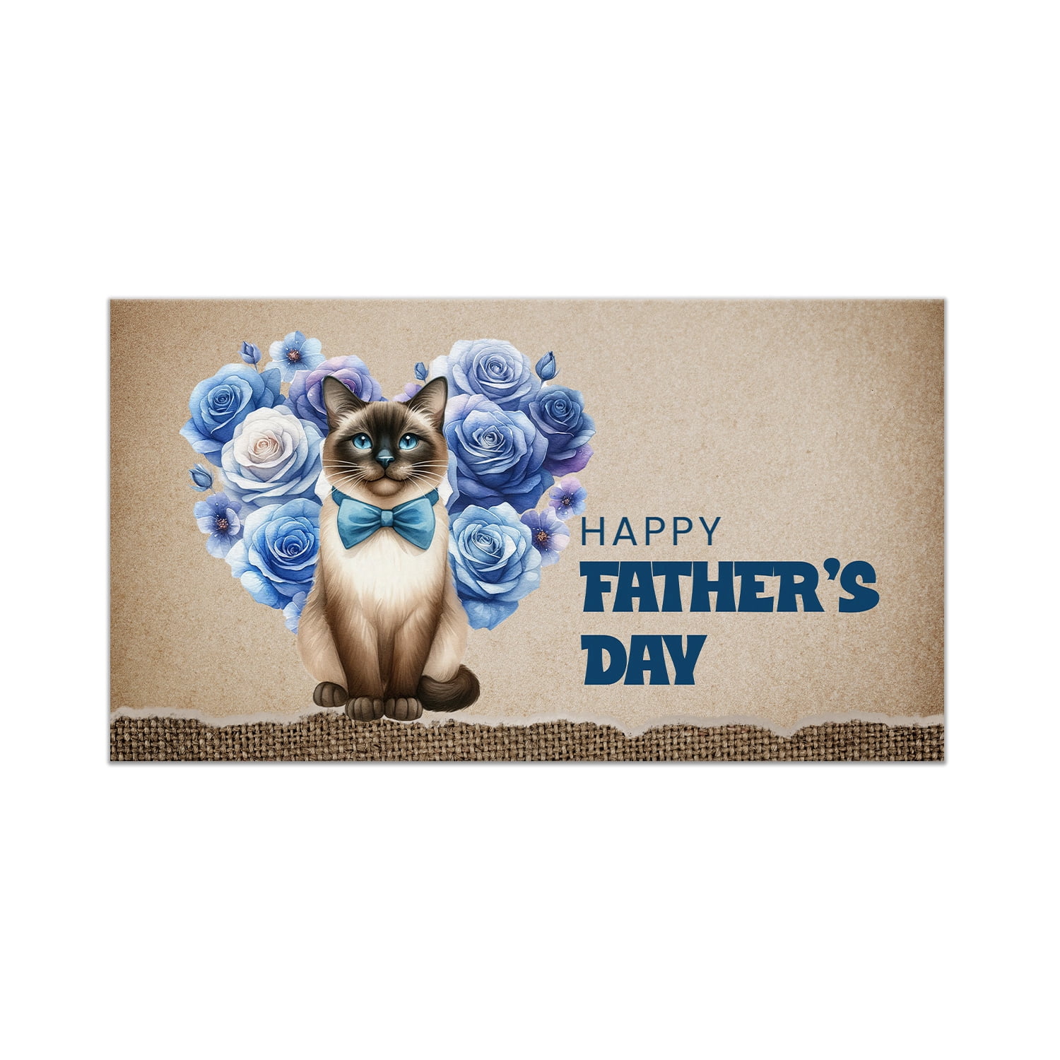 Siamese Proud Dad Happy Father's Day Doormat Cat Lover Kitten Owner ...