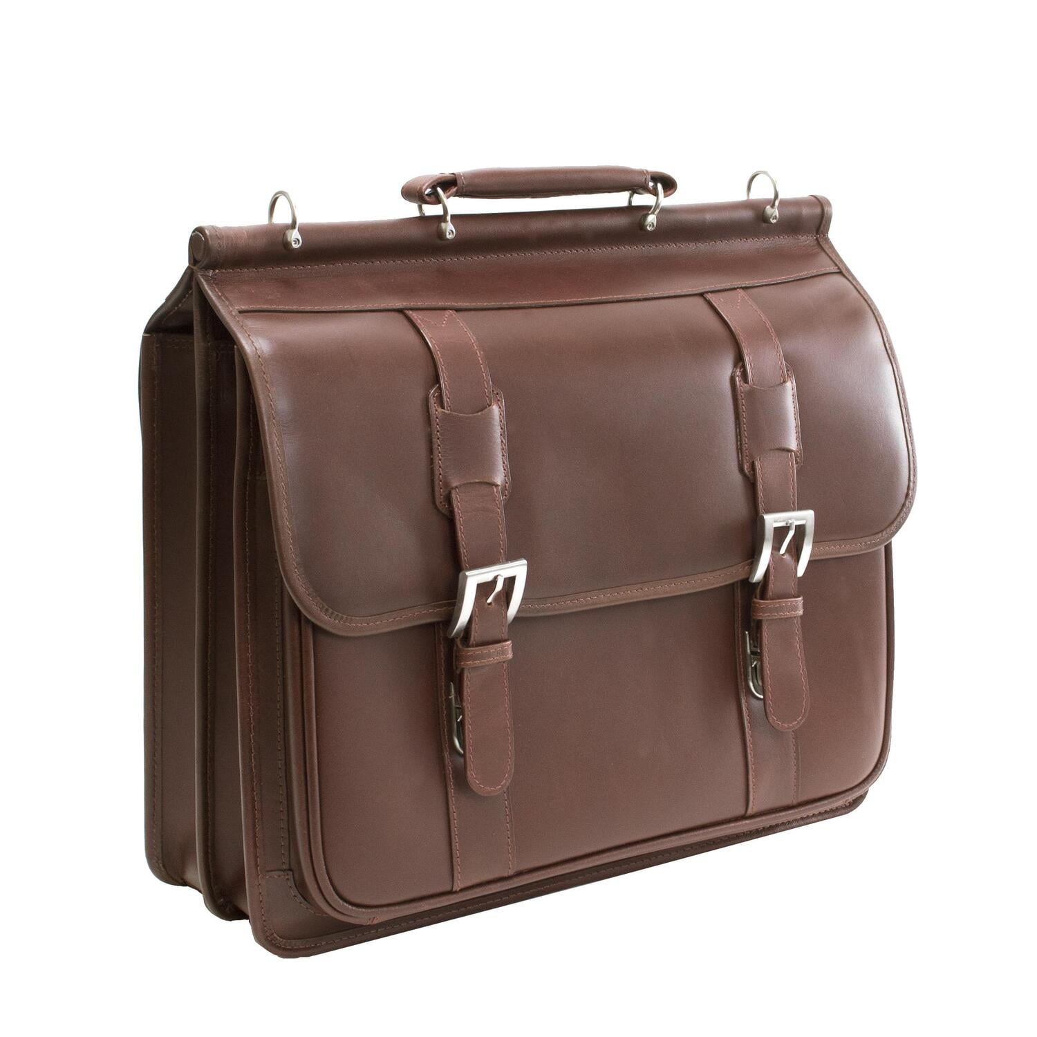 MANAROLA | SIGNORINI | 15" Leather Double Compartment Laptop Briefcase ...