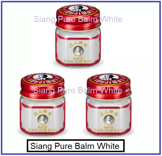 Siang Pure White Balm Relieve Muscle Aches And Sprains 12g - 3 Jars ...