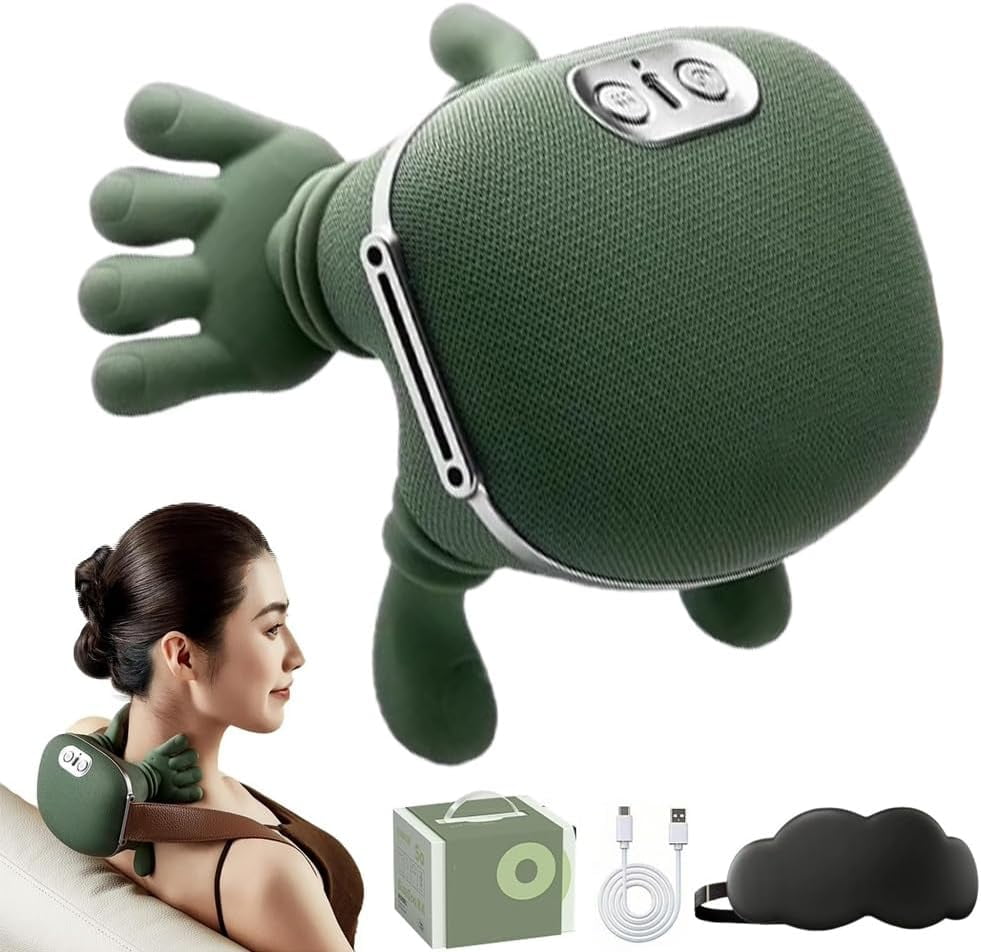 Siasoo Neck Massager, Deep Tissue with Heating and Traction Function ...