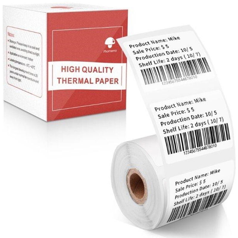 Siateml Phomemo M110 Series 40x30mm Square White Self-Adhesive THERMAL ...