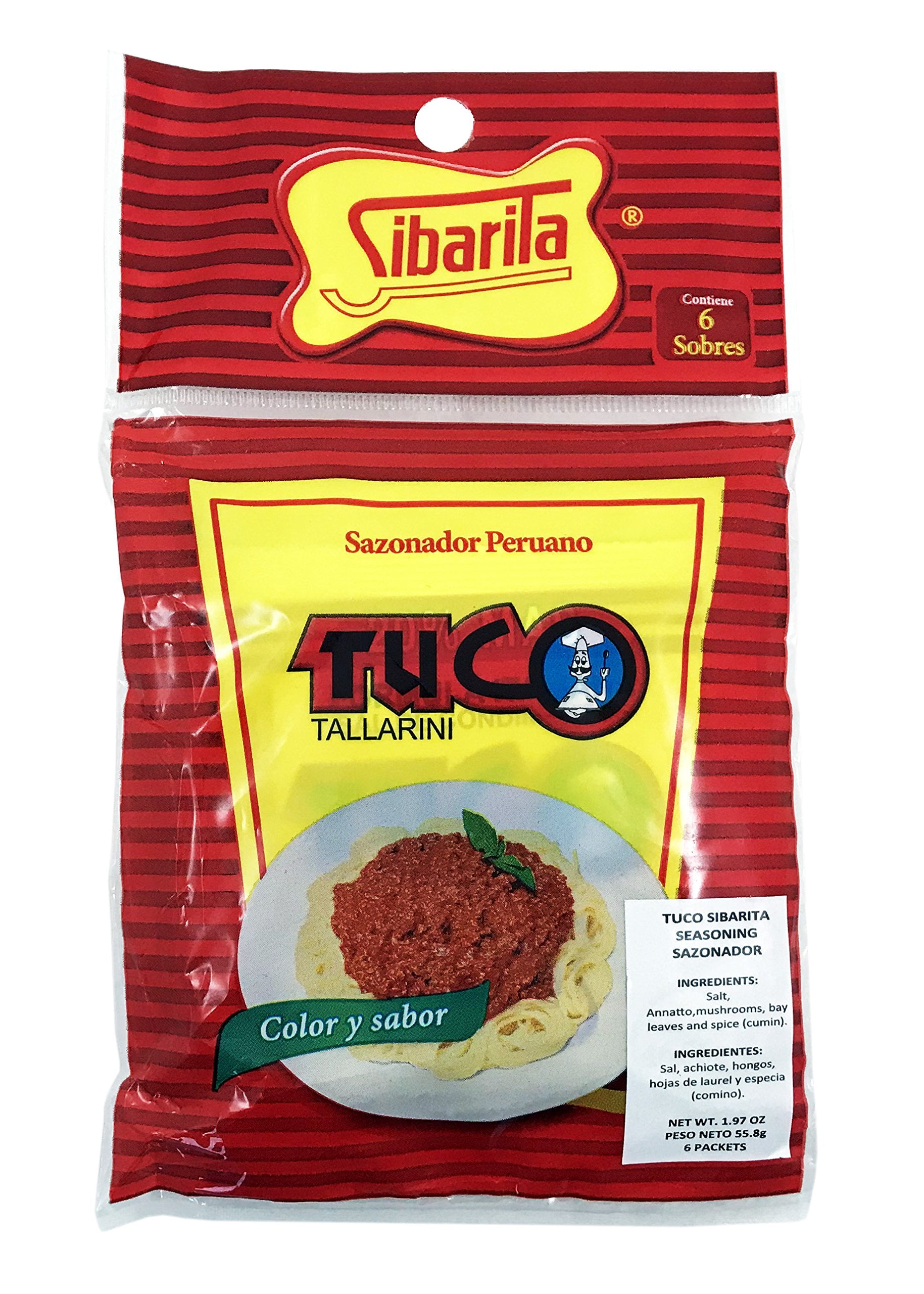 Sibarita Tuco Tallarin - AKF18 Spaghetti Seasoning - Imported from Peru - 1.97 ounces - 6 ...