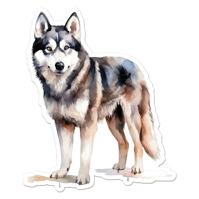 Siberian Huskey Sticker Indoor Outdoor Phone Decal Water Bottle ...