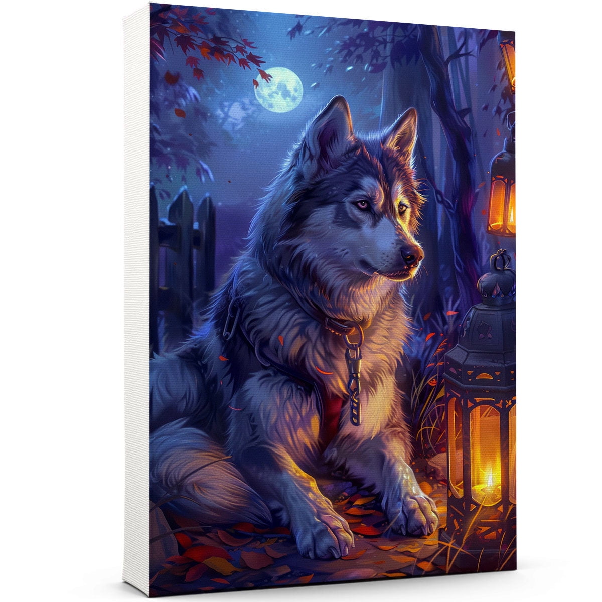 Siberian Husky Artwork Dog Colorful Poster - Siberian Husky Dog Canvas ...