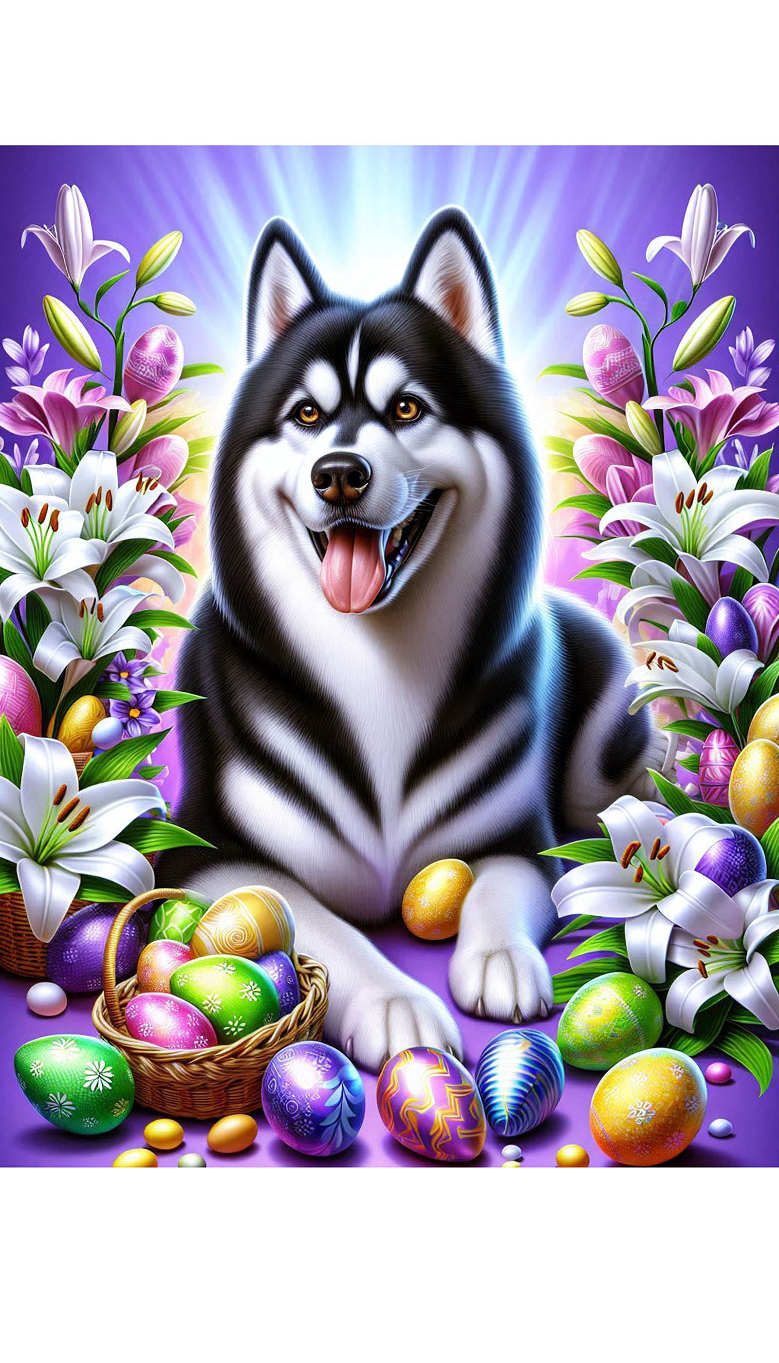 Siberian Husky Black/White - Best of Breed DCR Easter Holiday Outdoor ...