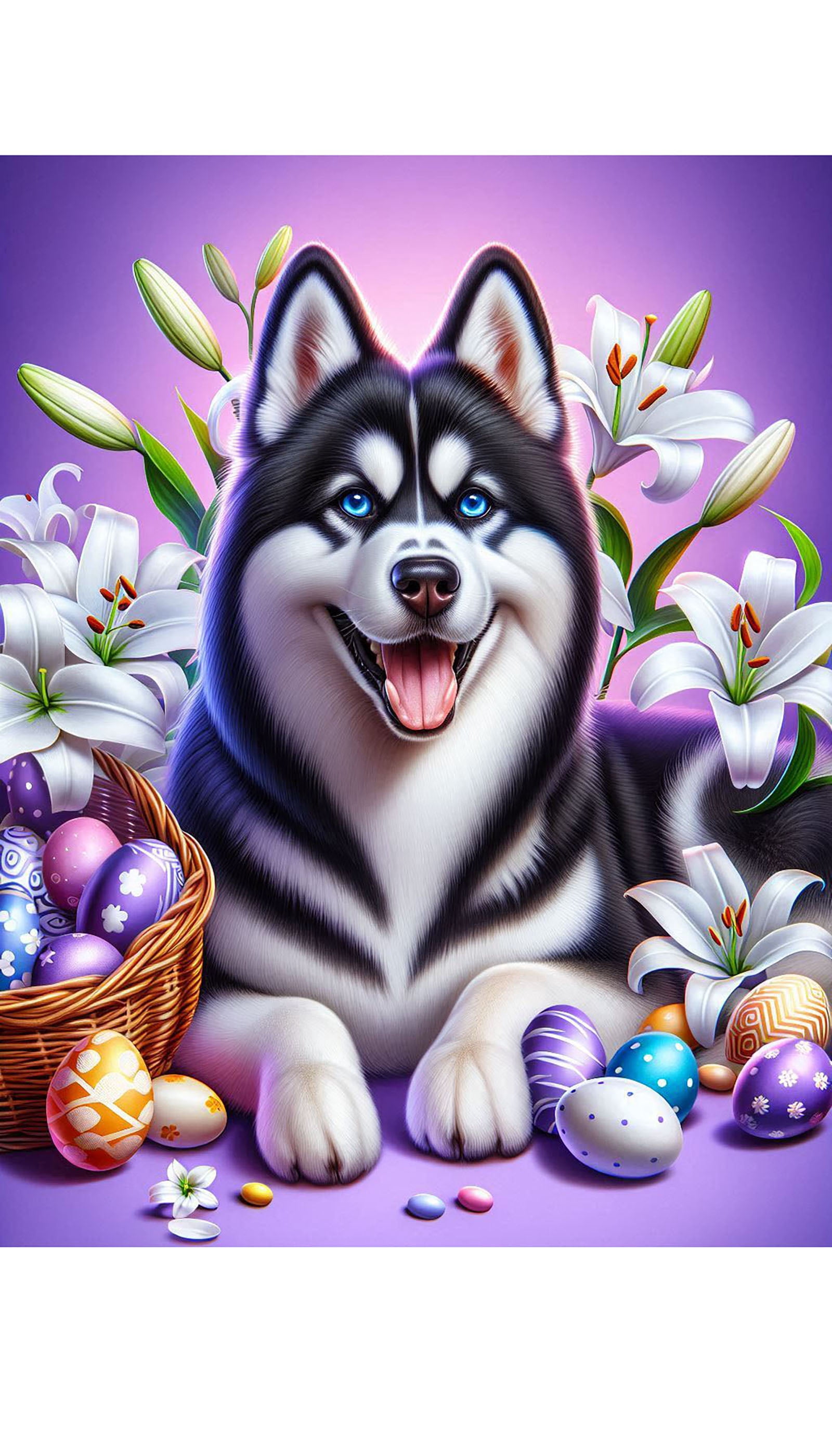 Siberian Husky Black/White Blue/Eyes - Best of Breed DCR Easter Holiday ...