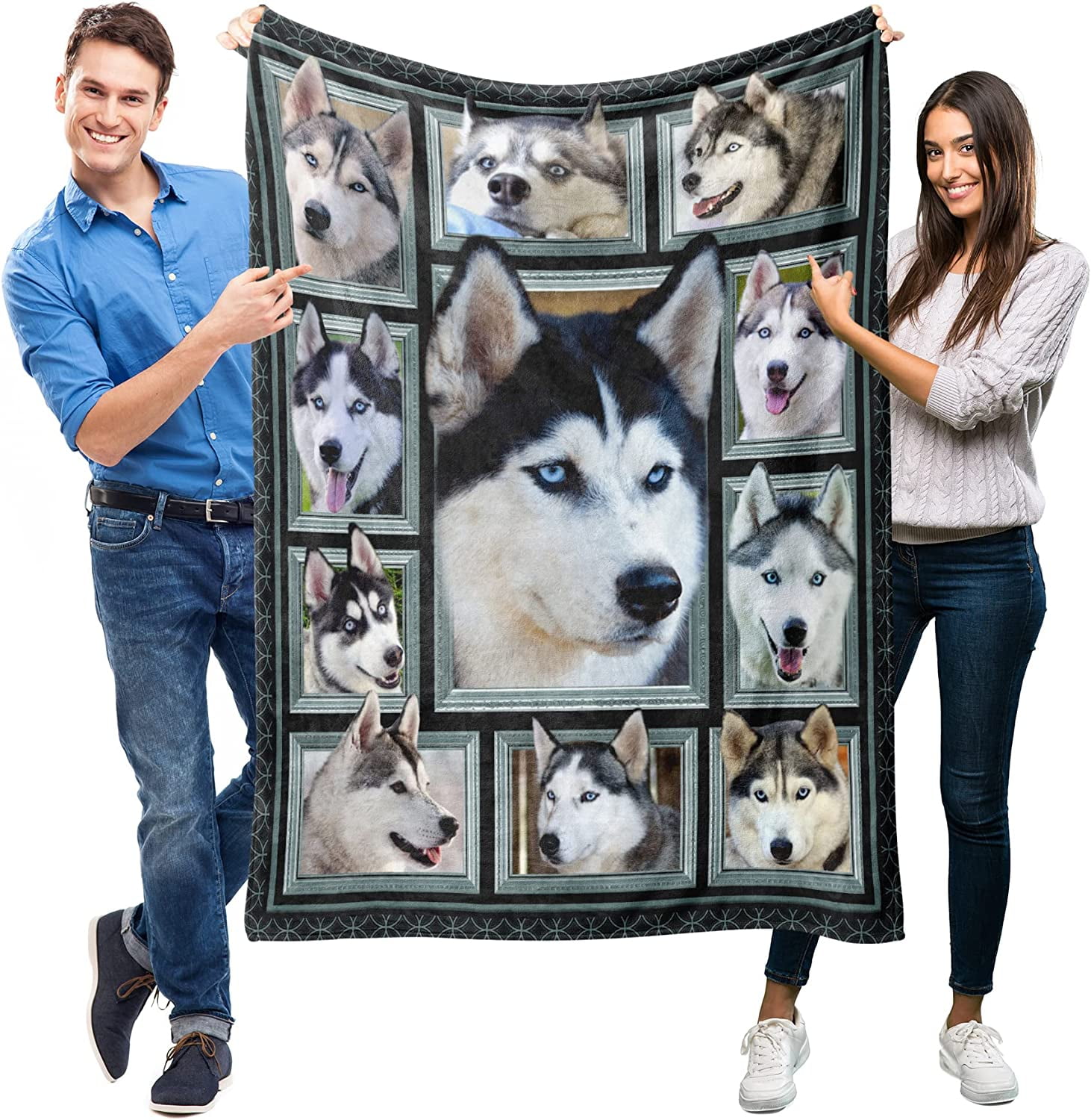 Siberian Husky Blanket for Women Men, Siberian Husky Gifts for Dog ...